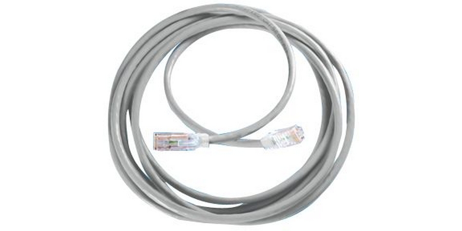 Cat 5E Patch Cable,RJ45,RJ45,Unshielded,Plenum,Gray Jacket,15 ft. Lg,4 ...