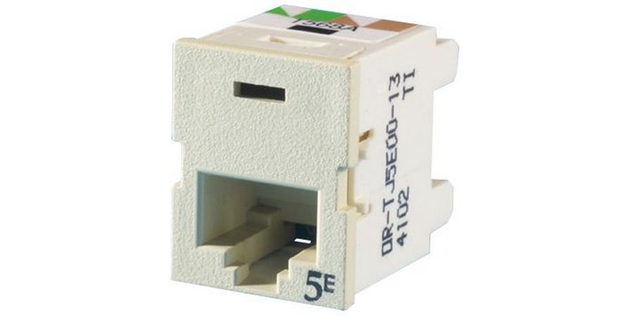 Jack Module, High Impact Thermoplastic; ABS, Cat 5E, 1 Port, Unshielded ...
