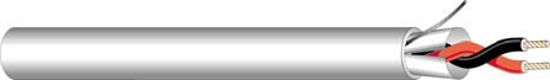 Audio/Control Cable, 2 Conductor, 0.007 in., Gray, Flexible Plenum ...