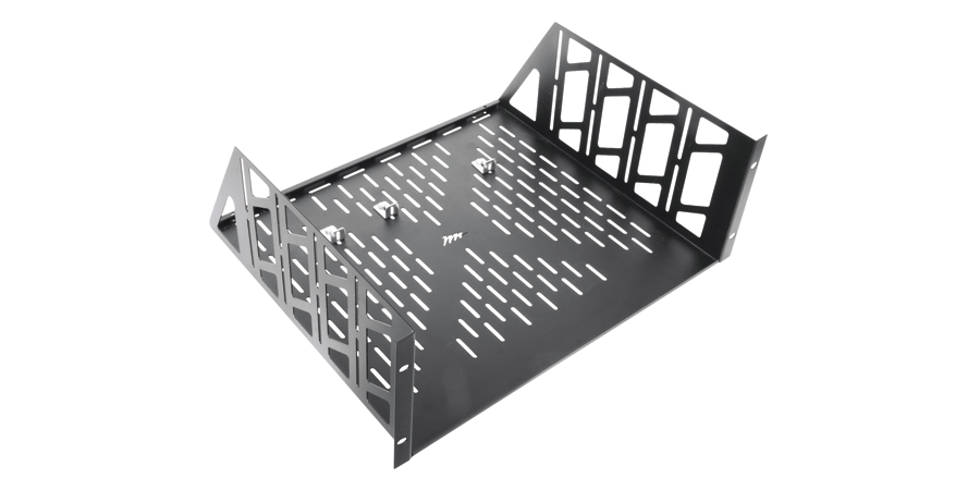 Utility Shelf,Black,Vented Shelf,Rack Shelf,70 lb. Shelf,WxHxD: 19 x 3. ...