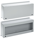 Wall Mount Enclosure, 16 ga. Body thk, Light Gray, RAL 7035, Hinge, 6.1 ...