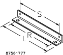 Wall Angle Support, Steel, Black, 12 in. Width