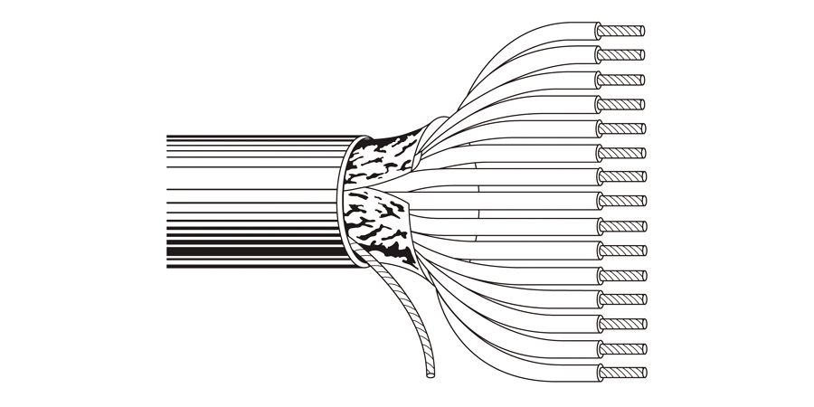 Multi-Conductor Cable,24 AWG,15 Conductor,7 x 32 Strand,Tin-Plated ...