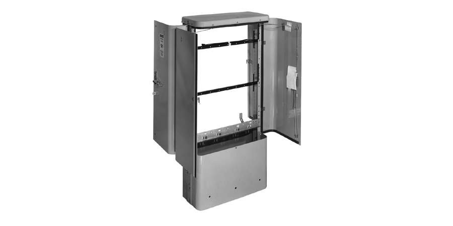Pedestal Broadband Edge Enclosure,LxWxH: 48 x 23 x 11-3/8 in.