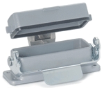 Panel Mount Base, Grey, Powder-Coated Aluminum Alloy, LxWxH: 3.189 x 1. ...