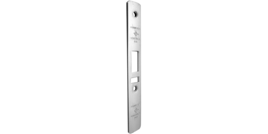 Deadlatch Faceplate, Clear Anodized, Aluminum, 1 in. W, 6-7/8 in. H