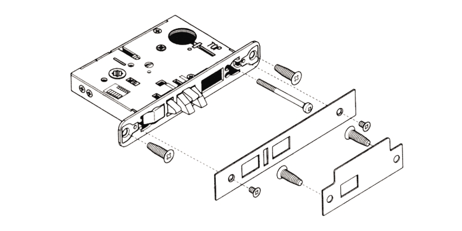Mortise Lock, ANSI: Grade 1, Function: Entry Lock, US10B Oil-Rubbed ...