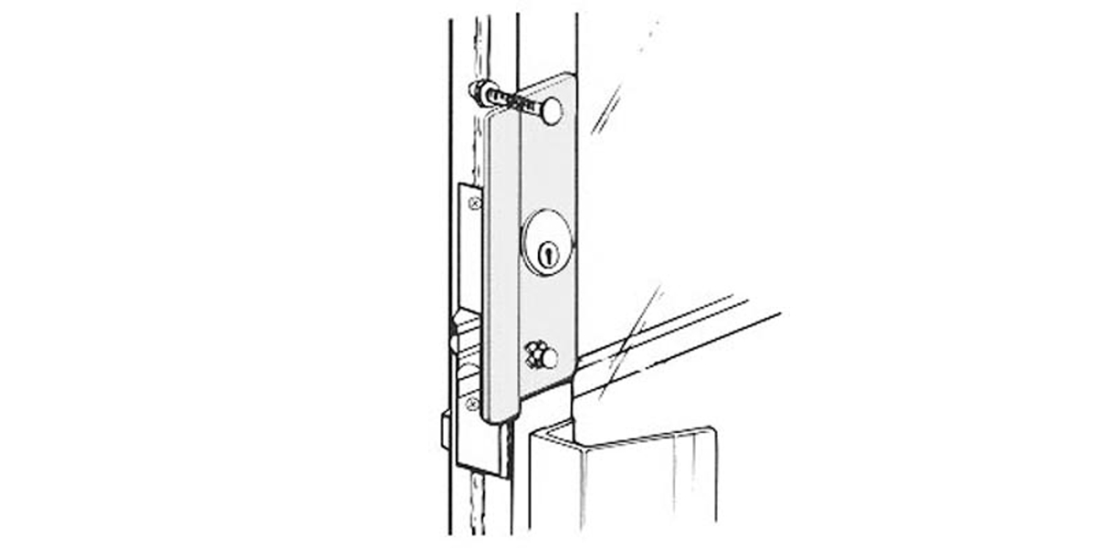 Door Latch Protector, US28 Aluminum-Painted/Silver-Coated, 12 ga. Steel ...