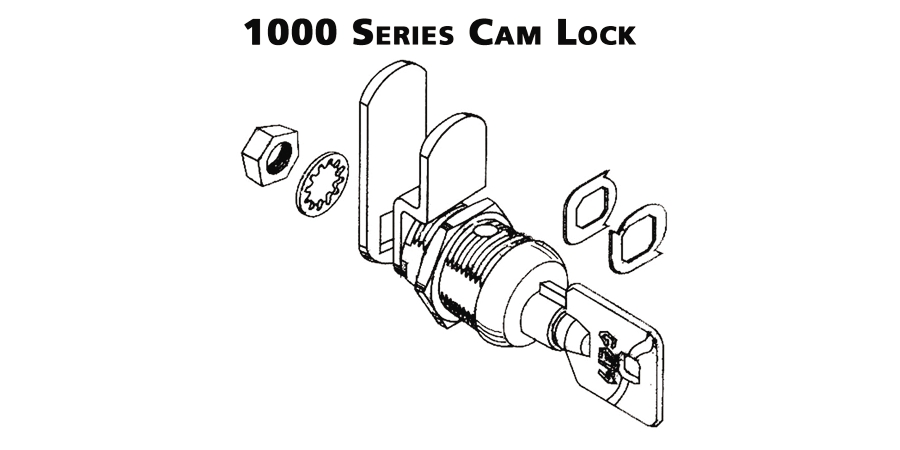 Tubular Cam Lock, 14A Bright Nickel, 7-Pin Tumbler Key, Key Code: 27379 ...