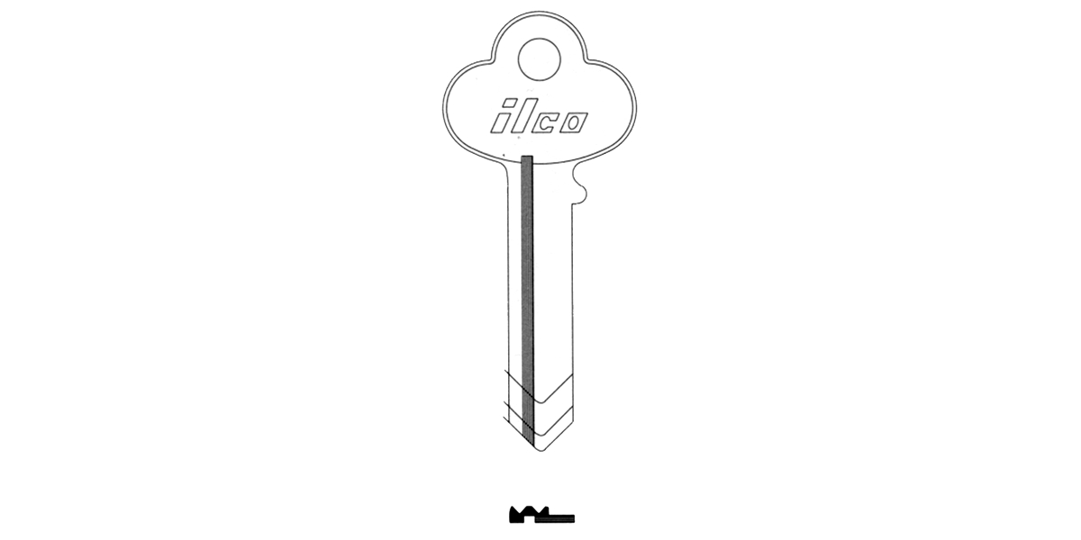 Cylinder Lock Key Blank, 5 Pin or Disc Pin Length, Pin Tumbler Cylinder ...