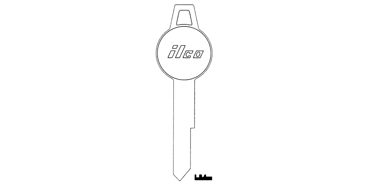 Key Blank, Automotive Key Blank, Original-Shaped Bow, Brass, Nickel ...