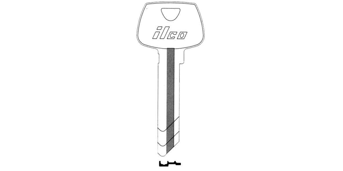 Cylinder Lock Key Blank, 5 Pin or Disc Pin Length, Automotive, Pin ...