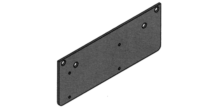 Door Closer Plate, Aluminum-Painted, For Use With 4110, 4110T Series ...
