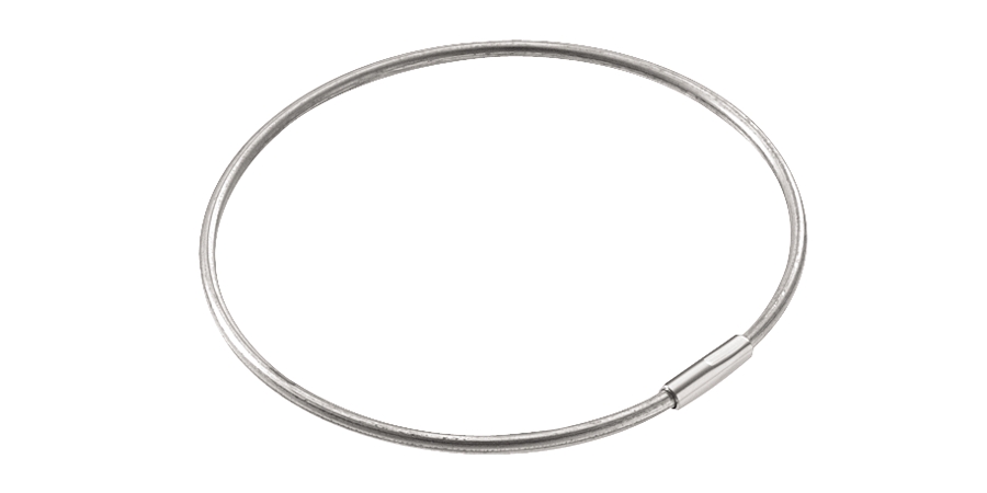 Key Ring, Galvanized, Steel, 3-1/2 in. L