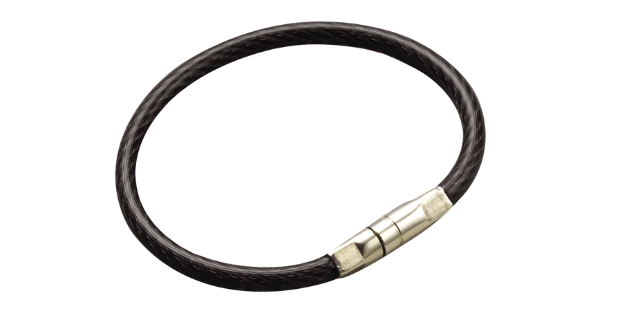 Locking Cable Key Ring, Nylon-Coated, 4-1/2 in. L