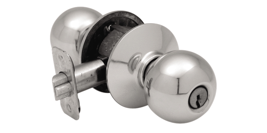 Door Lock, ANSI: Grade 2, Function: Entry with Turnbutton, US3 Bright ...