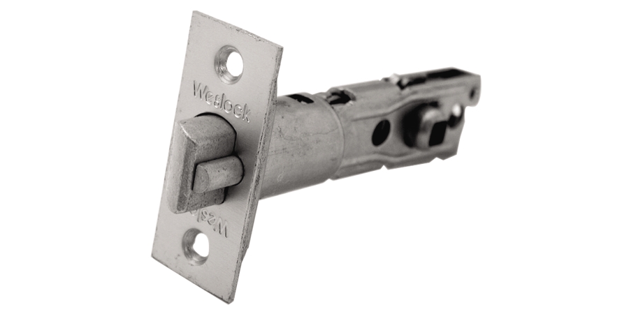 Deadlocking Latch, US3 Bright Brass, 2-3/4 in. Backset, Latch Face ...