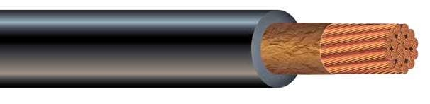 Welding Cable, 105C, Class K (30 AWG) rope stranded copper conductor