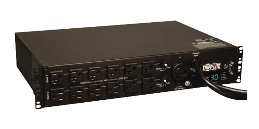 2.9kW Single-Phase Local Metered Automatic Transfer Switch PDU, 2 120V ...