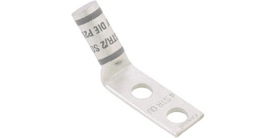 Compression Lug,Standard Barrel,Brown,Copper Conductor,2 AWG,P33,1/4 in ...