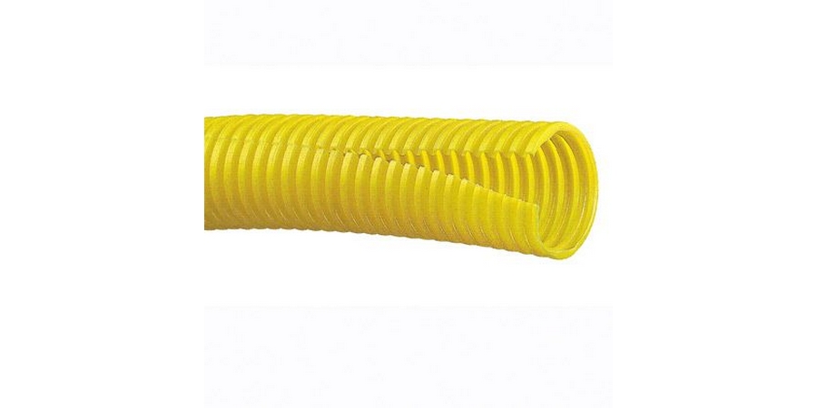 TUBING, SLIT CORRUGATED LOOM WALL, 1.58"DIA, 10'L, PE, FIBER-RUNNER YEL ...