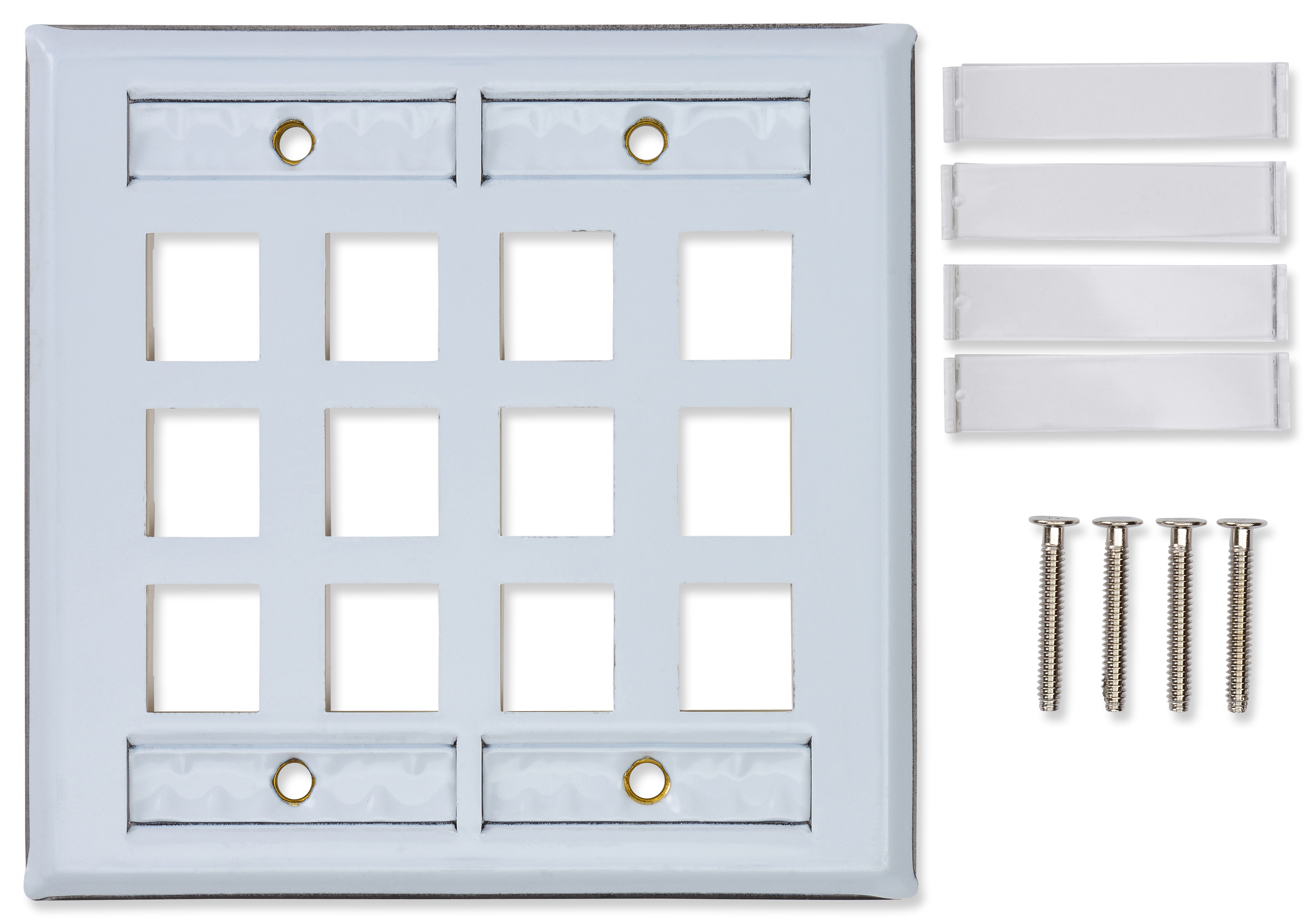 Faceplate,Cat 6 Port,2 Gang,KeyConnect Module,Gray,Flush Mount,Flush ...
