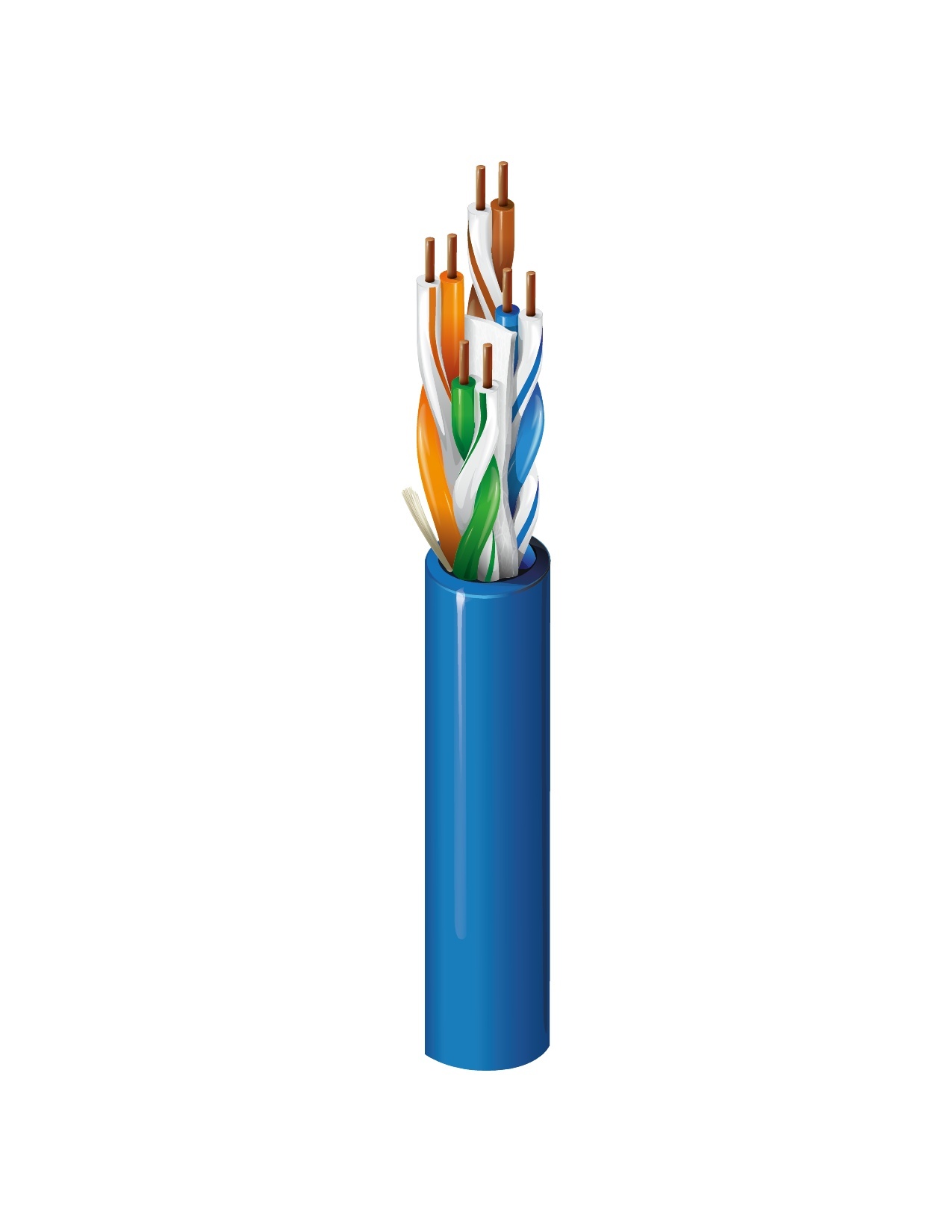 Horizontal Cable, Solid, U/UTP - Unshielded Twisted Pair, 4 Pairs, White