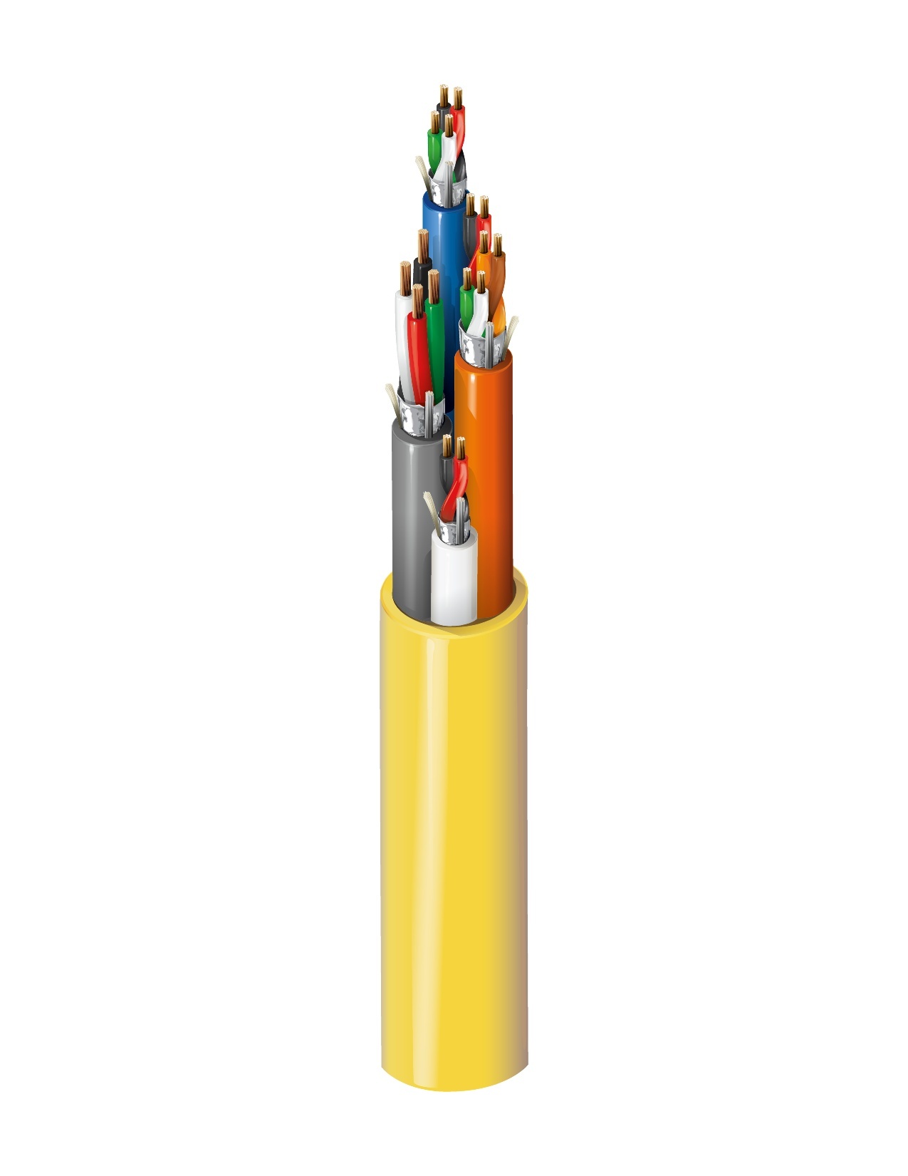 Access Control Cable, Stranded Conductor, 1000 ft. L, 300 V